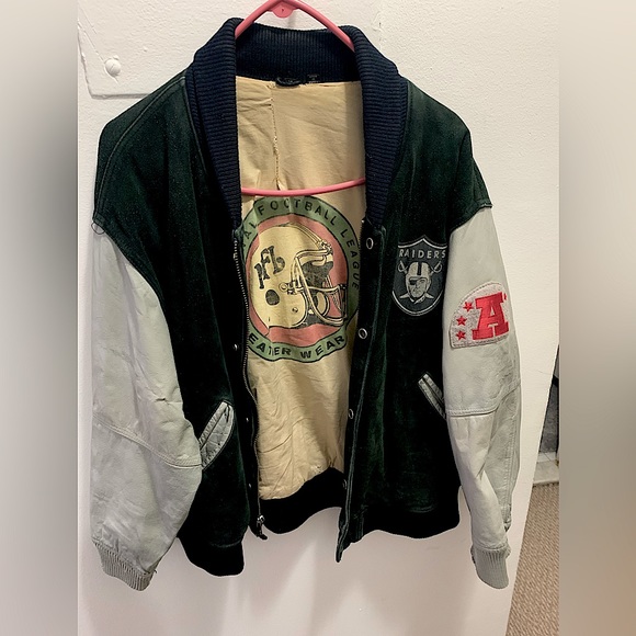 NFL | Jackets & Coats | Vintage Oakland Raiders Letterman Nfl Logo ...